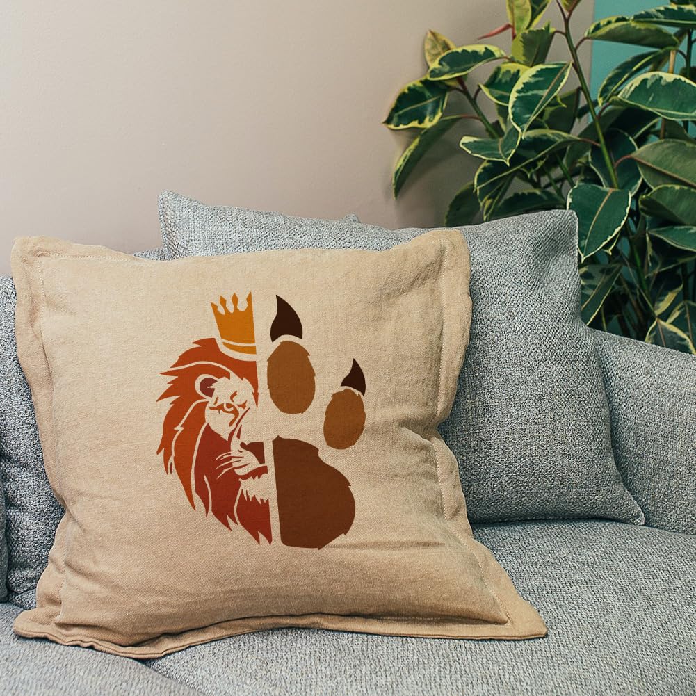 Lion Paw Print Stencil