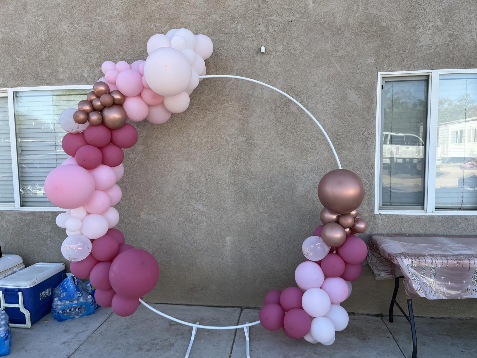 $2/mo - Finance PartyWoo Dusty Rose Balloon Arch Kit, 140 pcs Pink ...