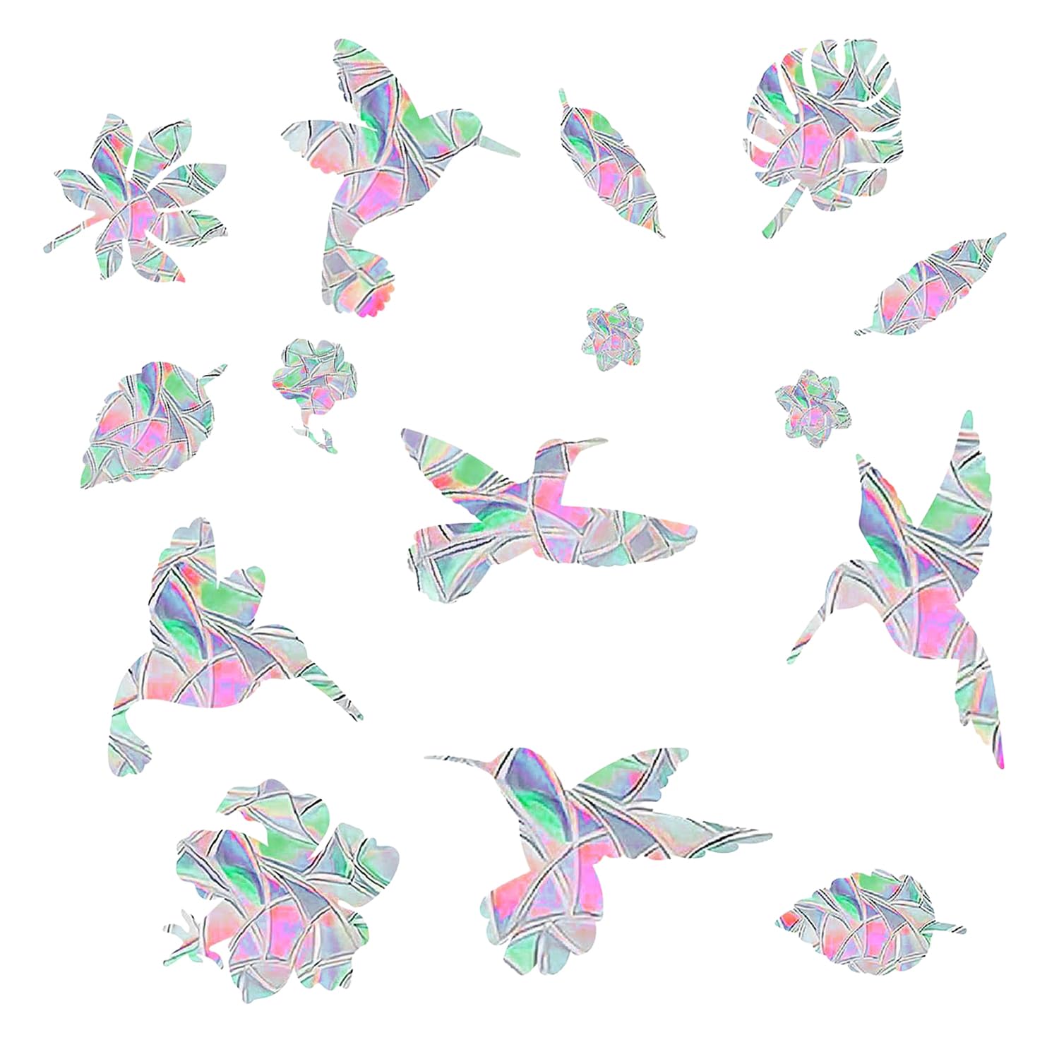 Amazon.com: 60pcs Anti Collision Window Decals for Birds, Rainbow ...
