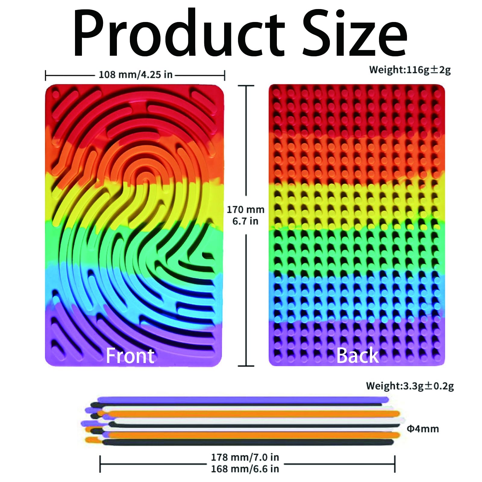 Sensory Board, Push Peel Sensory Board Fidget Board Stress Anxiety ...