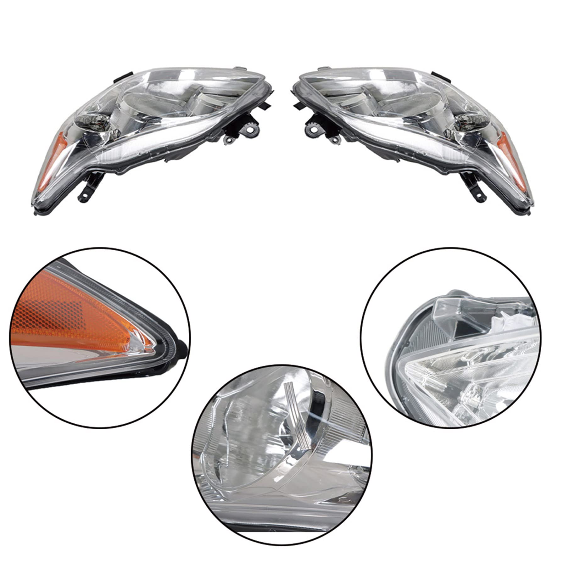 GXYWADY Headlights Front Head Lamps Replacement for 2011 2012 2013 ...