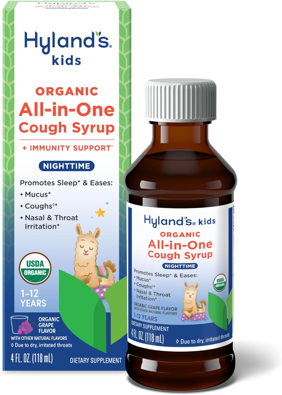 Amazon.com: Hyland's Kids Organic All in One Cough Syrup Nighttime ...