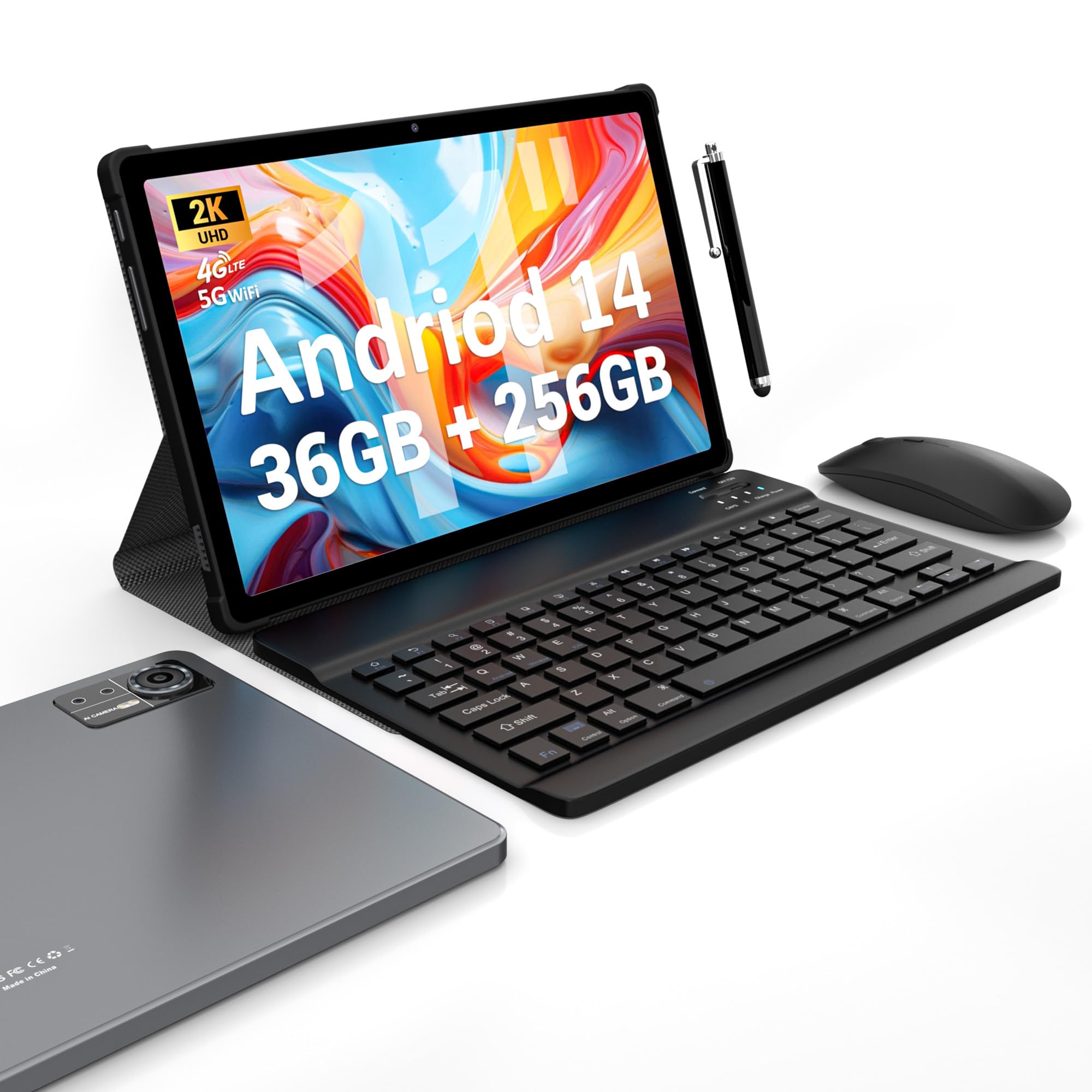 FASTWD Tablet 11 Zoll Android 14 Tablet 5G WiFi 4G LTE,36GB RAM+256GB ...