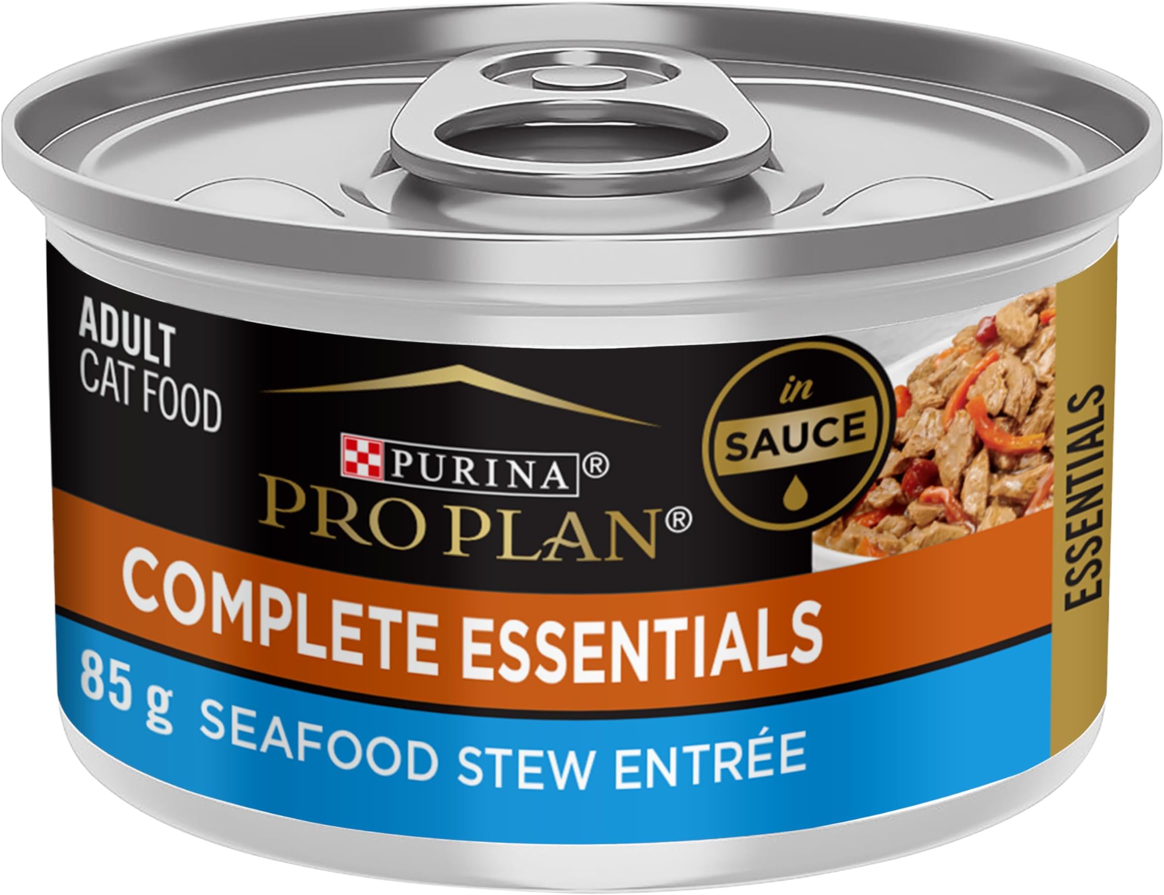 Purina Pro Plan Complete Essentials Wet Cat Food, Seafood Stew Entree ...