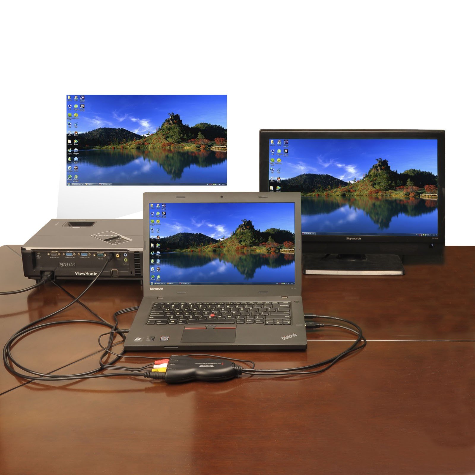 Tendak Mini DisplayPort/Thunderbolt to AV 3RCA Composite Video R/L ...