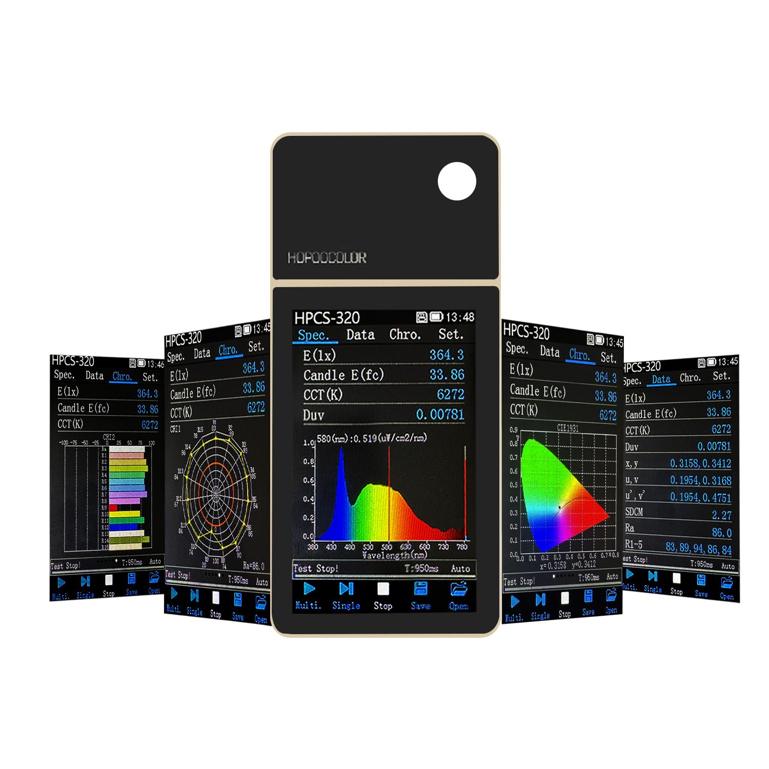 Spectrometer, Handheld Spectrum Analyzer Bundle Kit for Precision Color ...