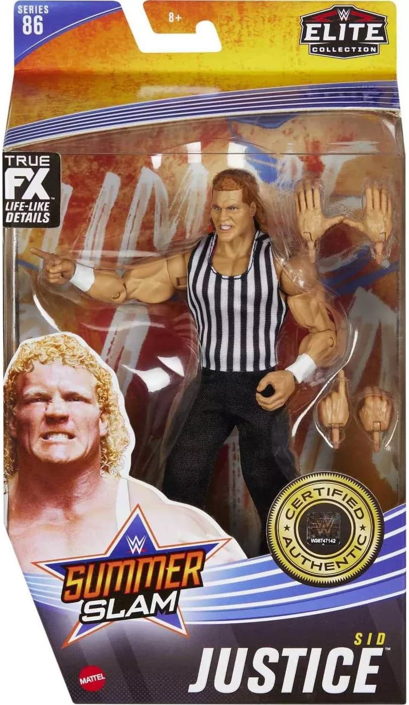 WWE Sid Justice Referee Elite Collection Series 86 Action Figure 6 in ...