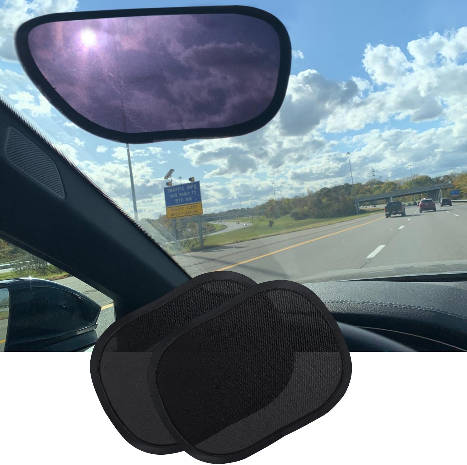 Amazon.com: Miniature Static Cling Car Window Shades, Removable Tint ...