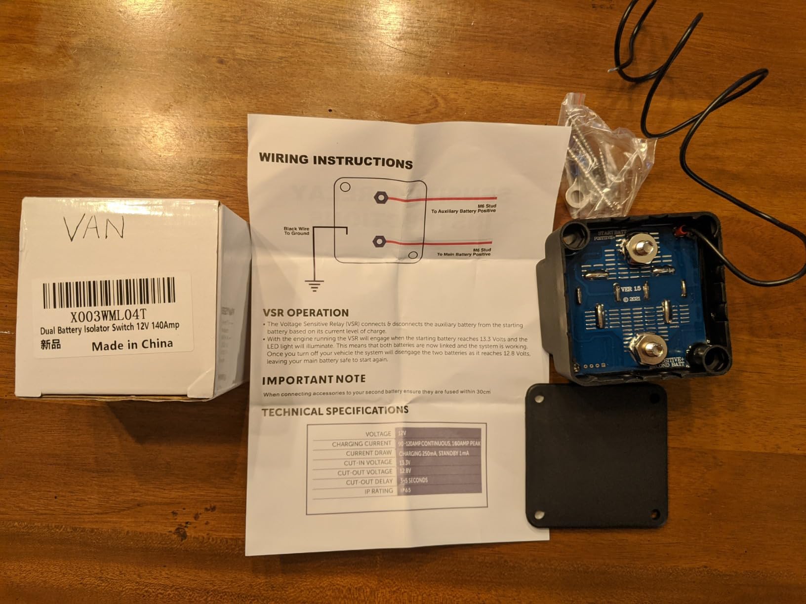 Amazon.com: 12V 140Amp Dual Battery Isolator Switch Waterproof Voltage ...