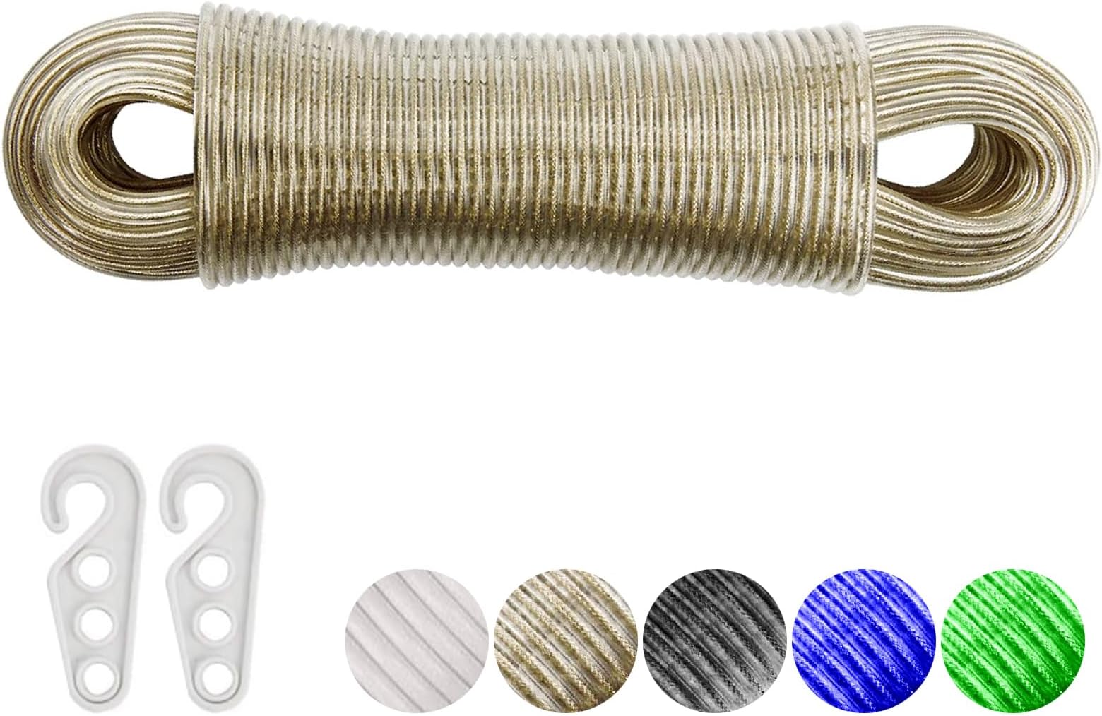 HAMPINE EXTRA STURDY HEAVY DUTY 20m Washing Rope Line Steel Core ...