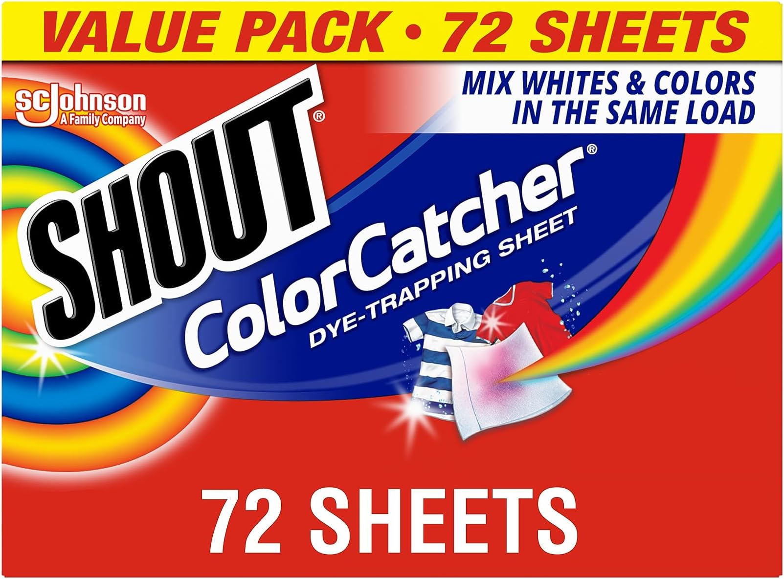 Amazon.com: Shout Color Catchers for Laundry, Allow Mixed Washes ...
