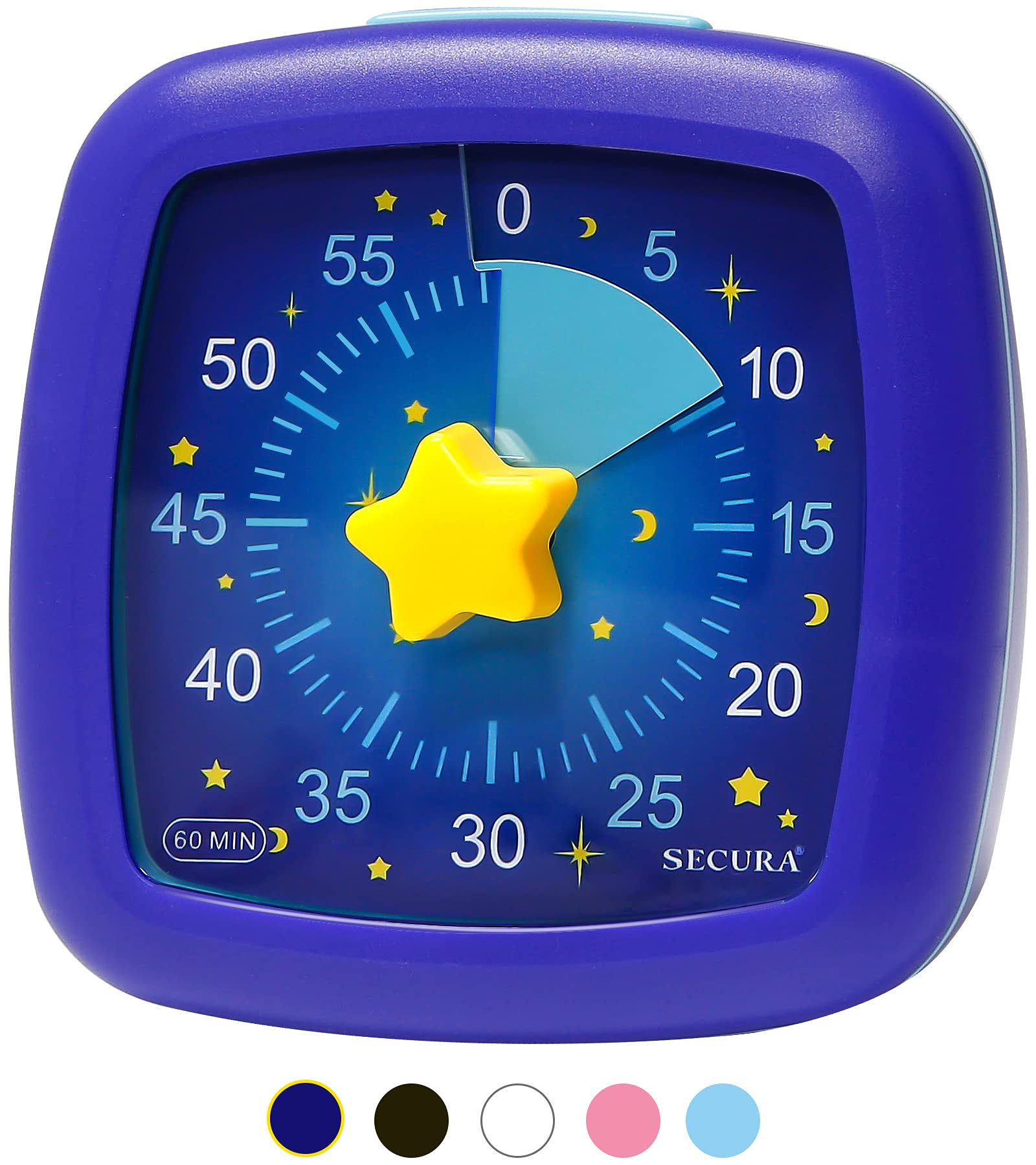 Buy Secura 60-Minute Visual Timer, Silent Study Timer for Kids and ...