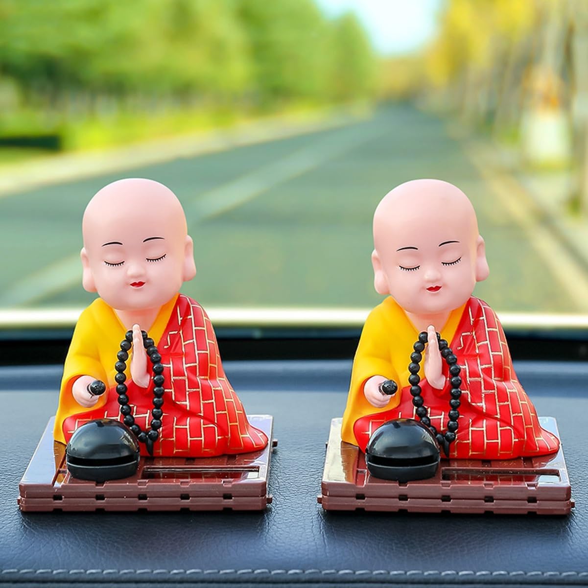 Amazon.com: Buddha Bobble Head,Solar-Powered Small Laughing Buddha ...