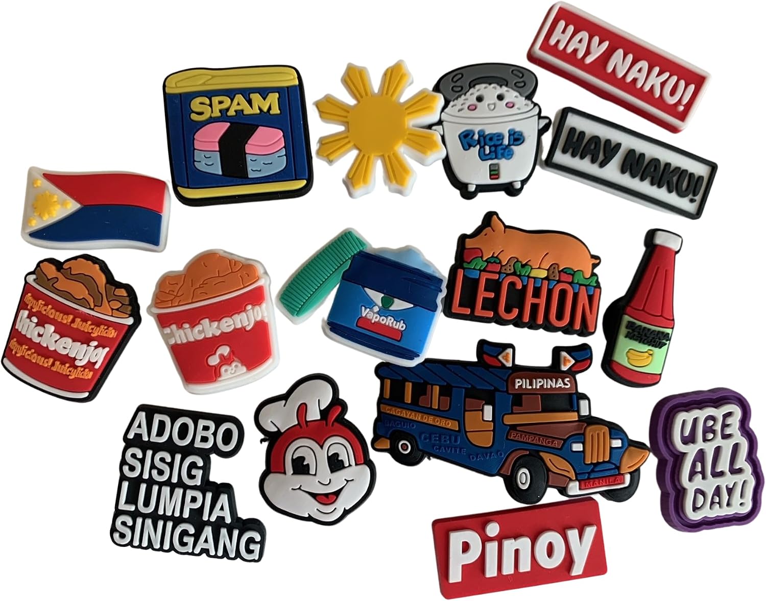 Amazon.com: 16pcs Filipino Shoe Charms Clogs Party Favor : Clothing ...