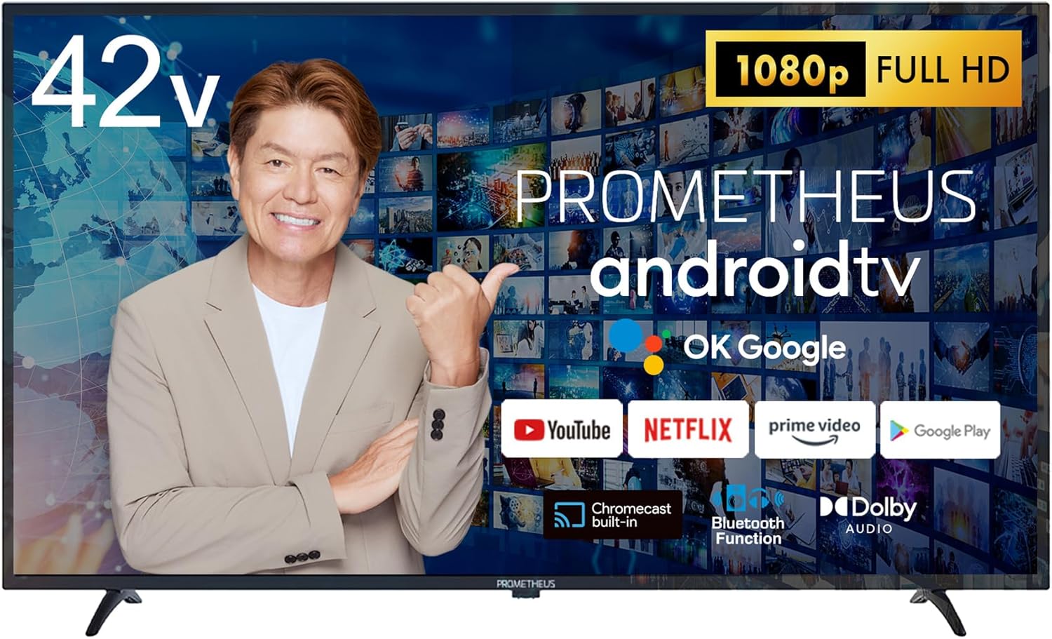 Amazon.co.jp: プロメテウスモニター チューナーレス tv 42インチ IPSパネル PROMETHEUS android TV Bluetooth搭載 WiFi接続 ネット動画 ...