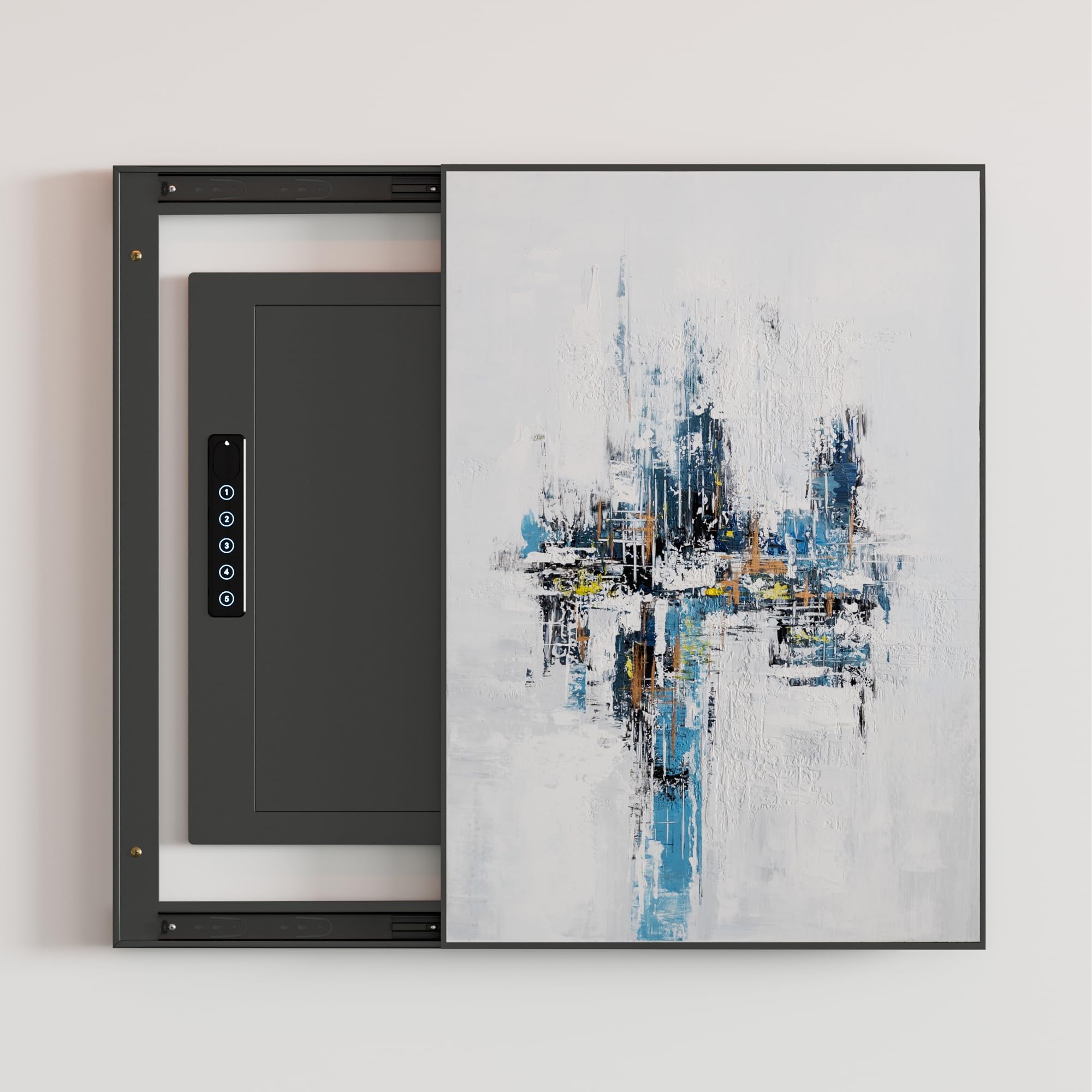 Snapklik.com : 21x30 Wall Safe Cover, Left Or Right Slide Design Pull ...