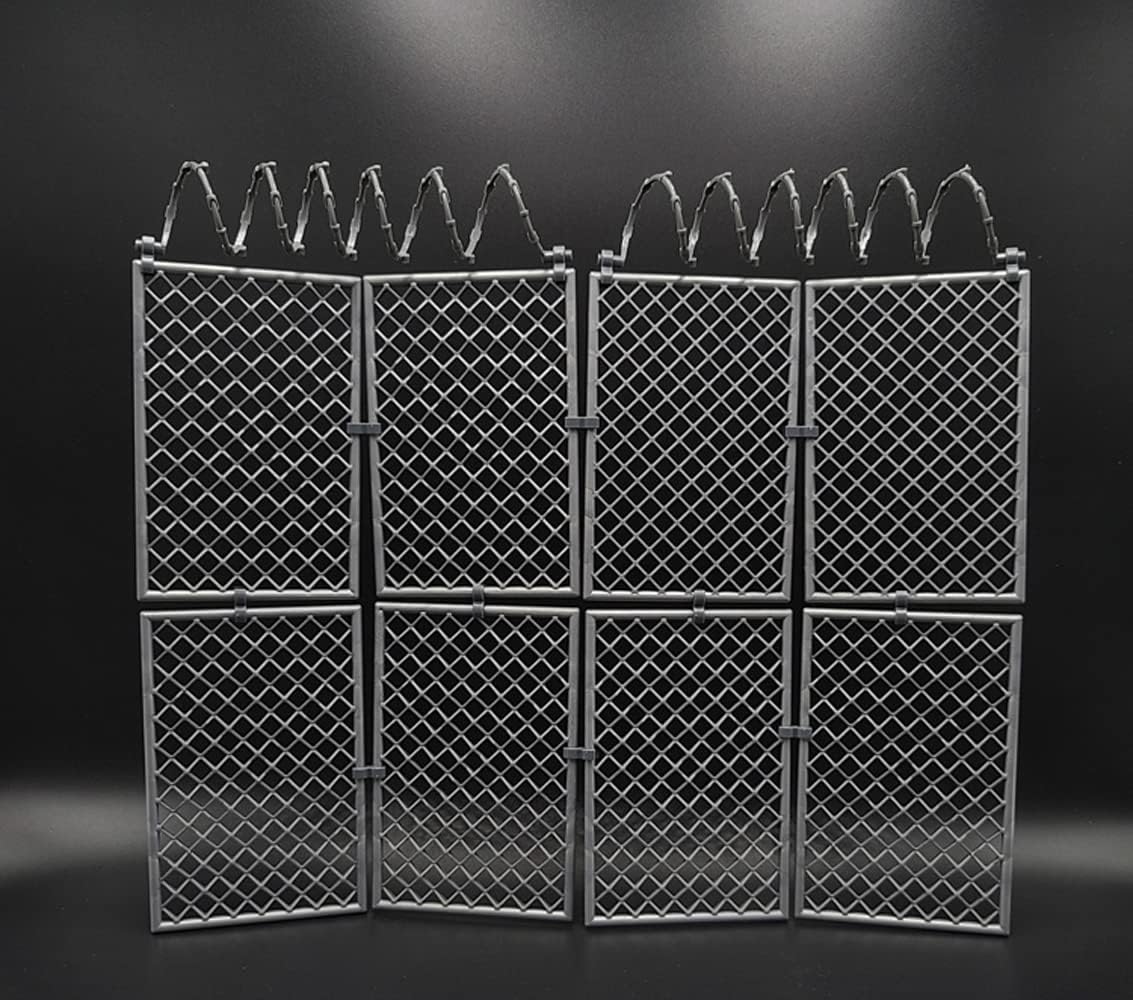 Amazon.com: nyyuqi 1/12 Scale Barbed Wire Fence Prison Fence Removable ...