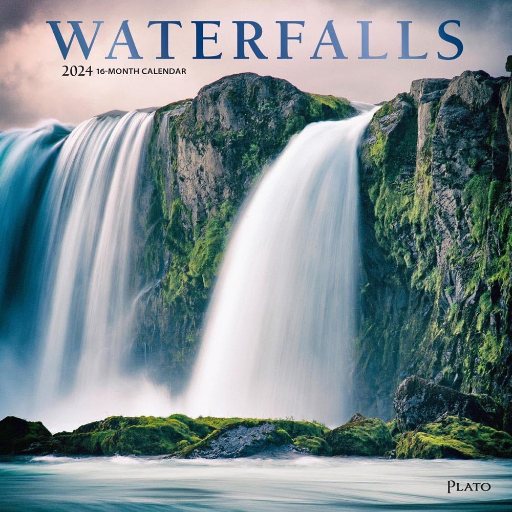 Waterfalls | 2024 12 x 24 Inch Monthly Square Wall Calendar | Foil ...