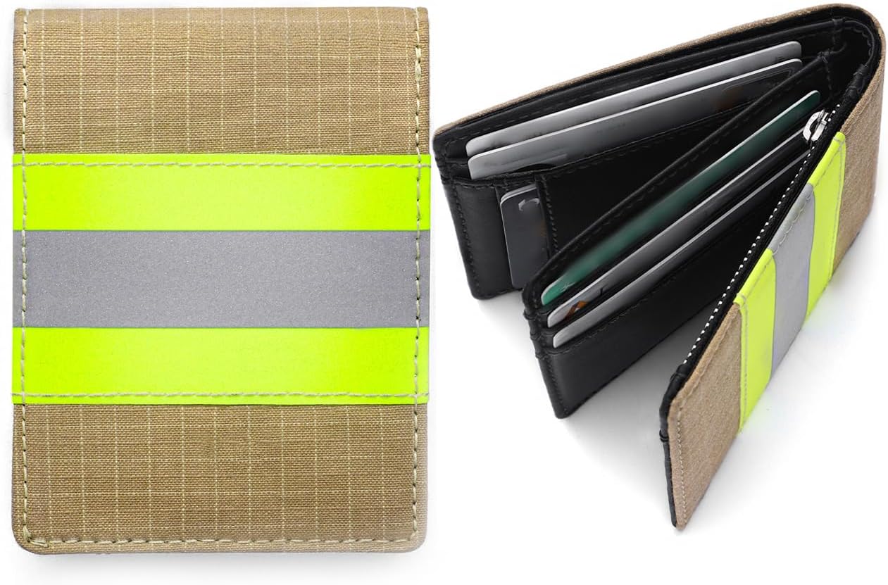 Amazon.com: THTCSQ Firefighter Prayer Gift Leather Wallet Engraved ...