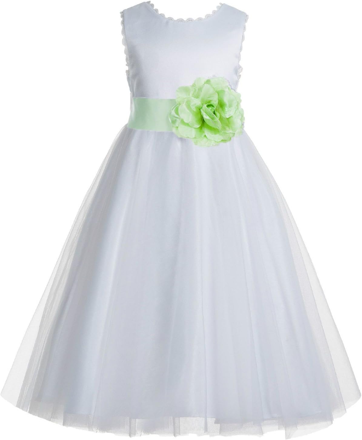 Amazon.com: Ivory V-Back Lace Edge Tulle Special Events Pretty Princess ...