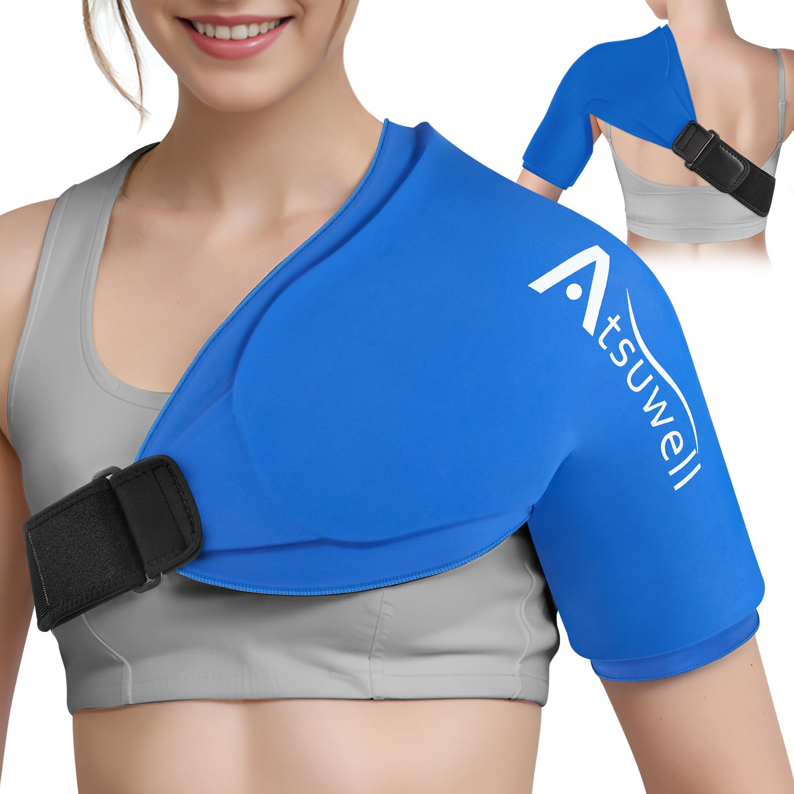 Amazon.com: Atsuwell Shoulder Ice Pack Wrap, Shoulder Ice Pack Rotator ...