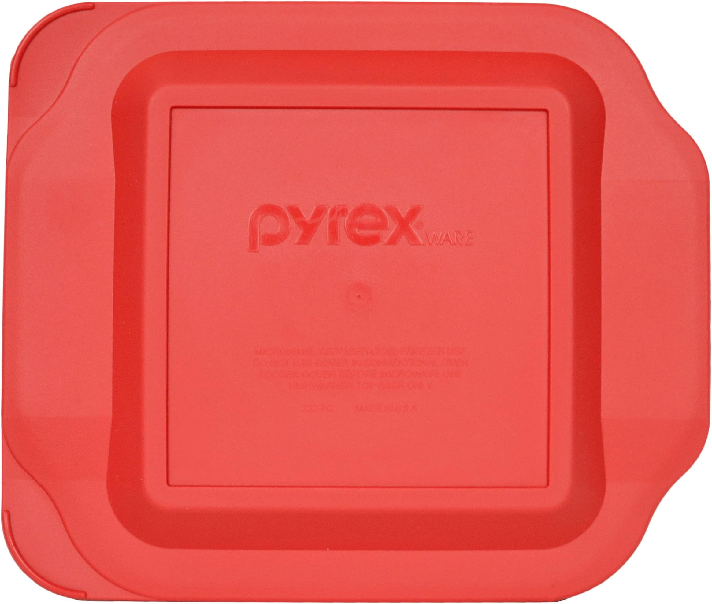 Amazon.com: Pyrex 7211R-PC 4-Lock/Freshlock Poppy Red Lid Made in the ...