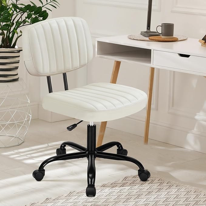 Amazon.com: Armless Home Office Desk Chair -Small Ergonomic with Low ...