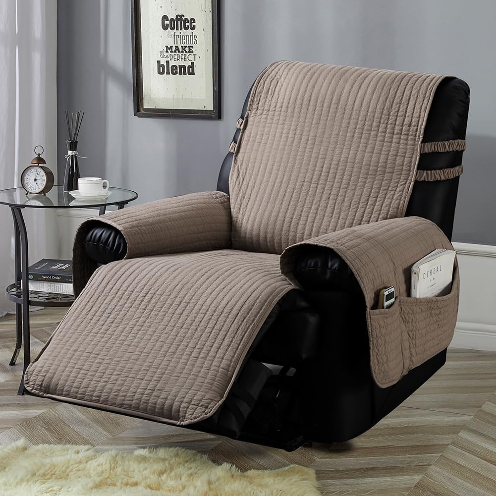 Amazon.com: STONECREST Non Slip Recliner Chair Cover - Cotton Pre ...