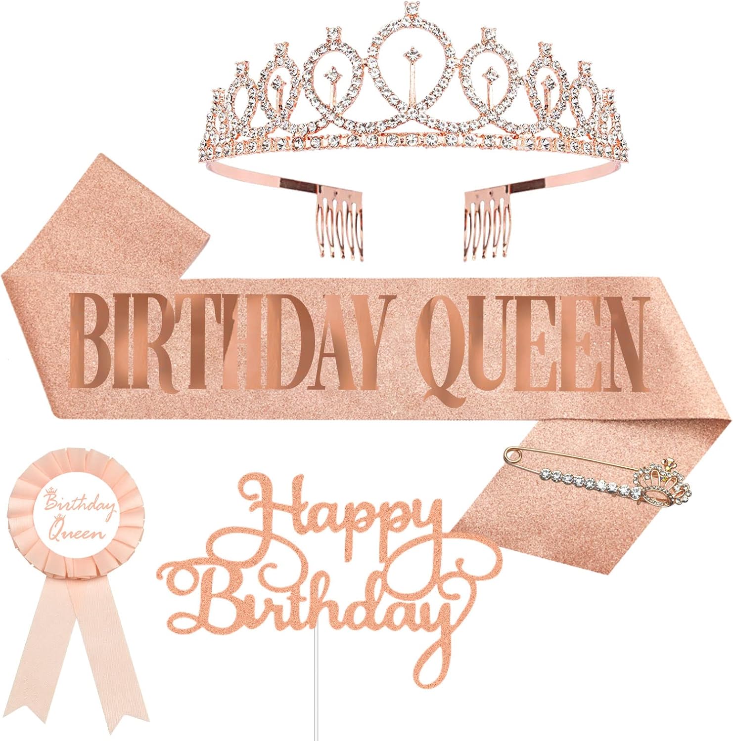 Amazon.com: Birthday Decorations for Women Including Birthday Sash ...