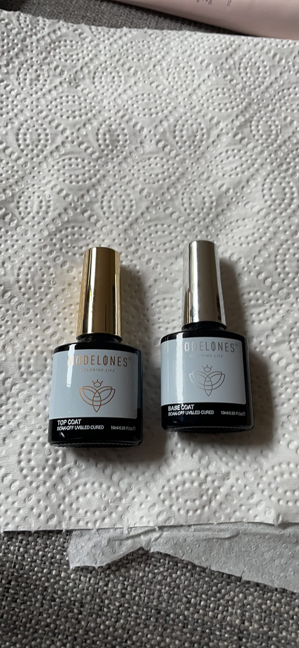 Modelones Gel Top Base Coat Set - 2 Pcs Gel Nail Polish No Wipe Gel Top ...