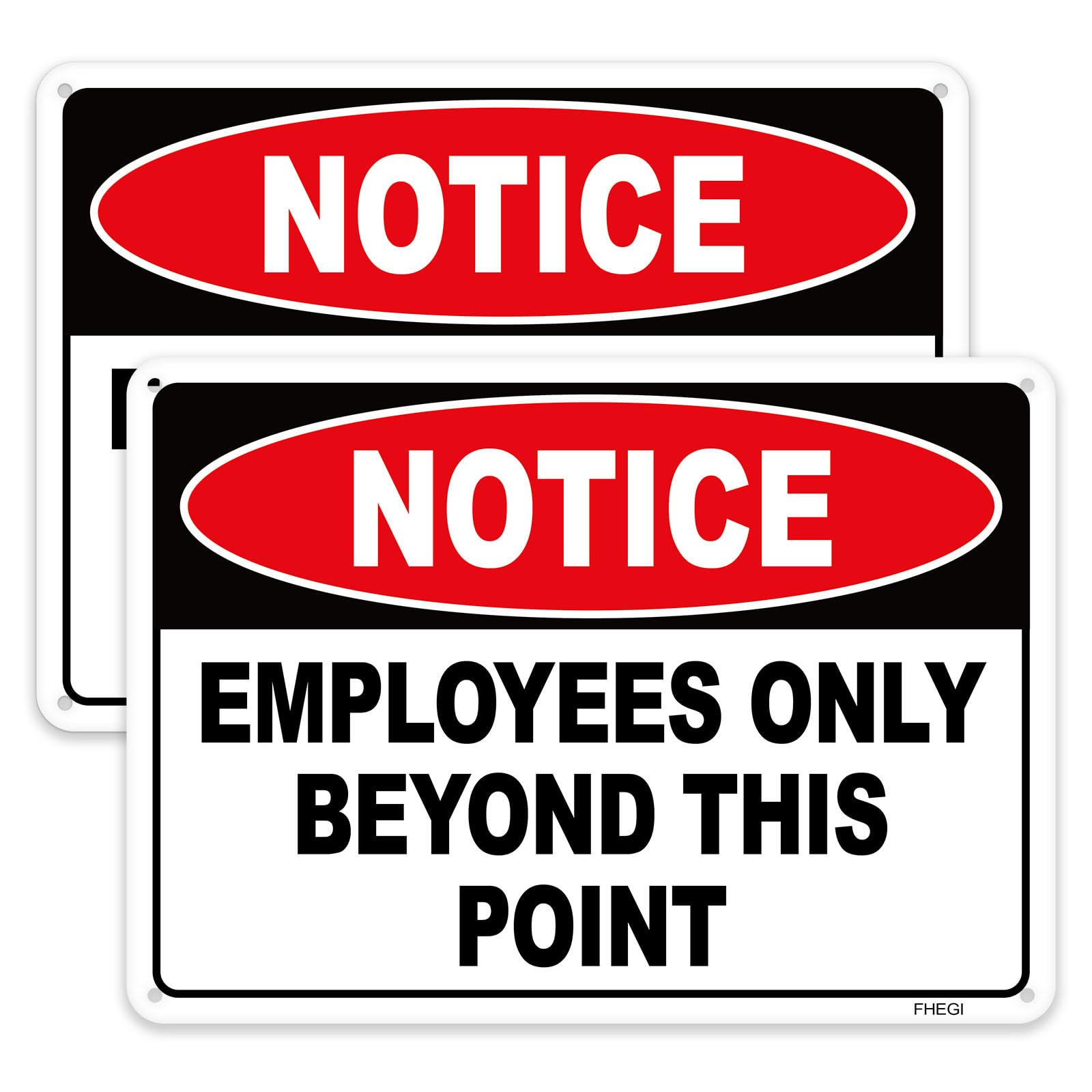 Amazon.com: 2PC Employees Only Beyond This Point Sign, 10 x 7 Inches ...