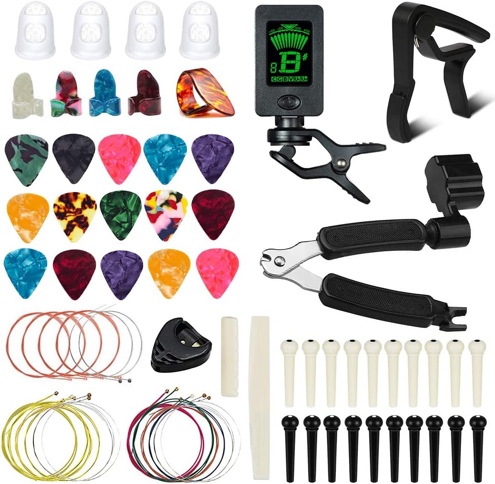72 PCS Guitar Accessories Kit, FOVERN1 Guitar Tools Set Including ...