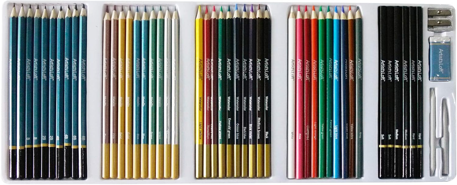 Amazon.com: Artist's Pencil Set and Accessories by Artist's Loft ...