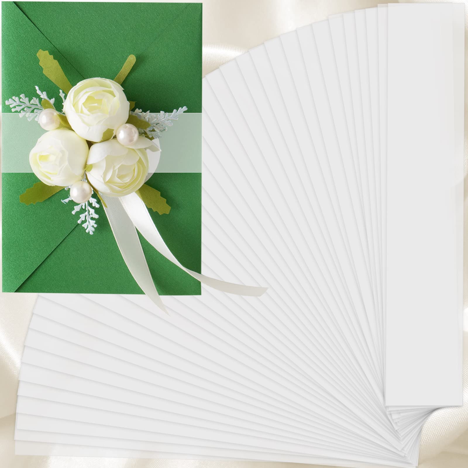 Amazon.com: Yexiya 100 Pcs Vellum Belly Bands for 5x7 Invitations Clear ...