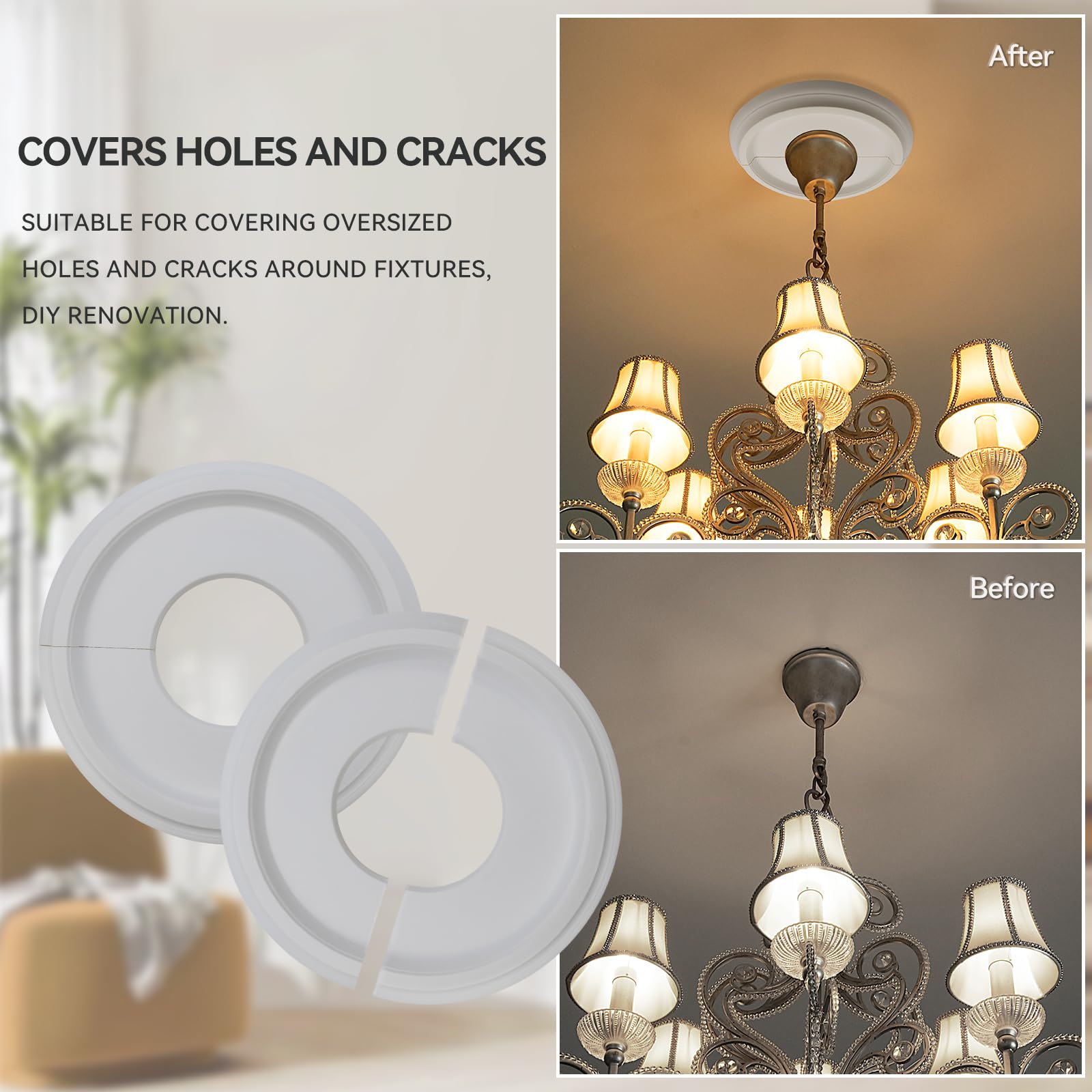 Hole Ceiling Fan Covers Ceiling Hole Cover 10 Pack 5" Round Ceiling
