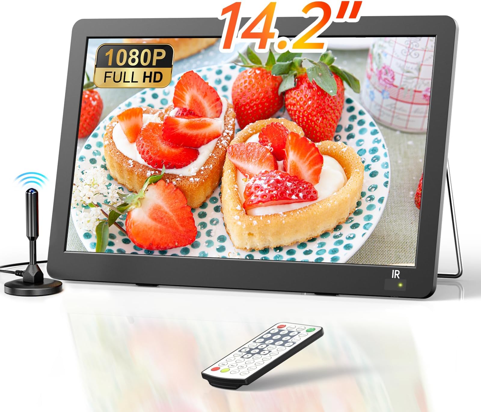 Amazon.com: Desobry 14.3" Portable TV with Antenna ATSC Tuner, 1080P ...