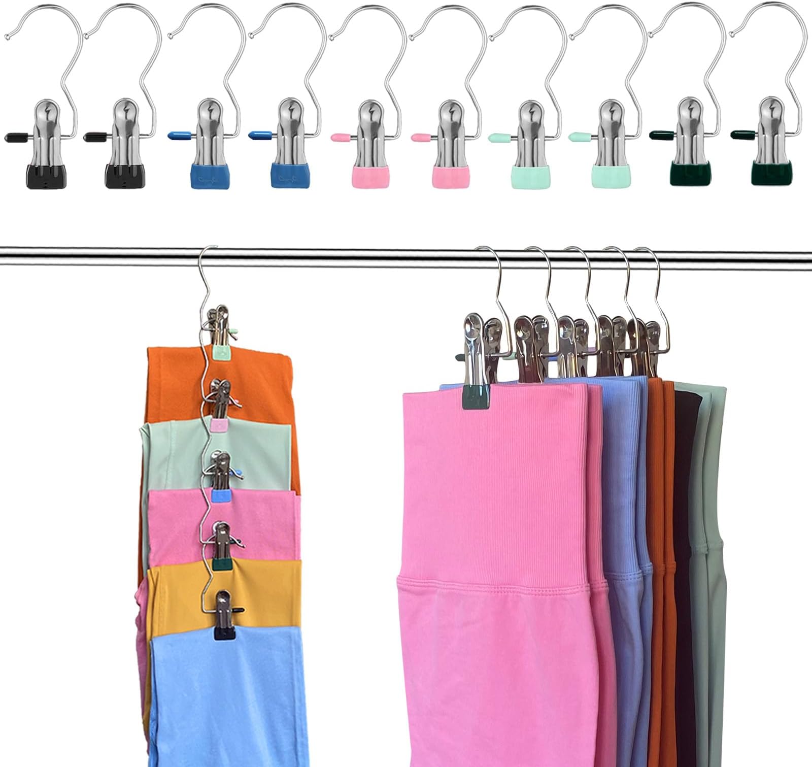 Amazon.com: Skirt Hanger Pants Hangers with Clips - Hangers for Shorts ...