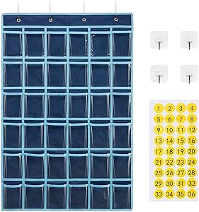 Bavokon Wall Pocket Organizer - Wall Pocket Chart Classroom Pockets ...