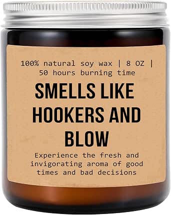 Amazon.com: Smells Like Hookers and Blow Candle - Adult Humor - Gift ...