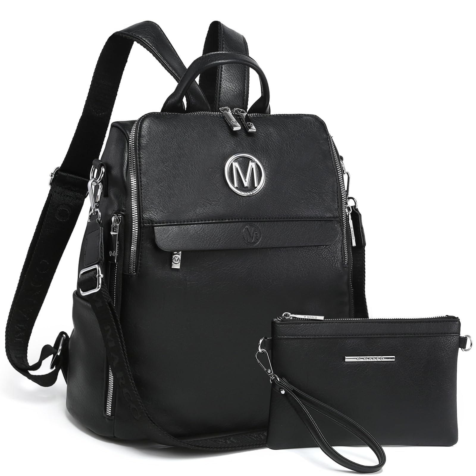 Amazon.com: MKP Women Fashion Backpack Purse PU Leather Convertible ...