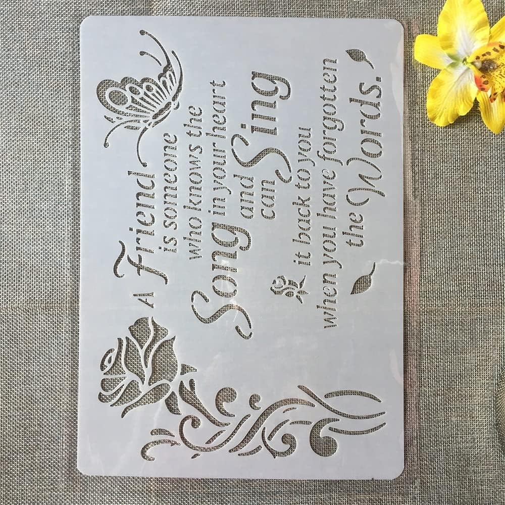 Amazon.com: Plantillas reutilizables para pintar en madera, A4 flor ...