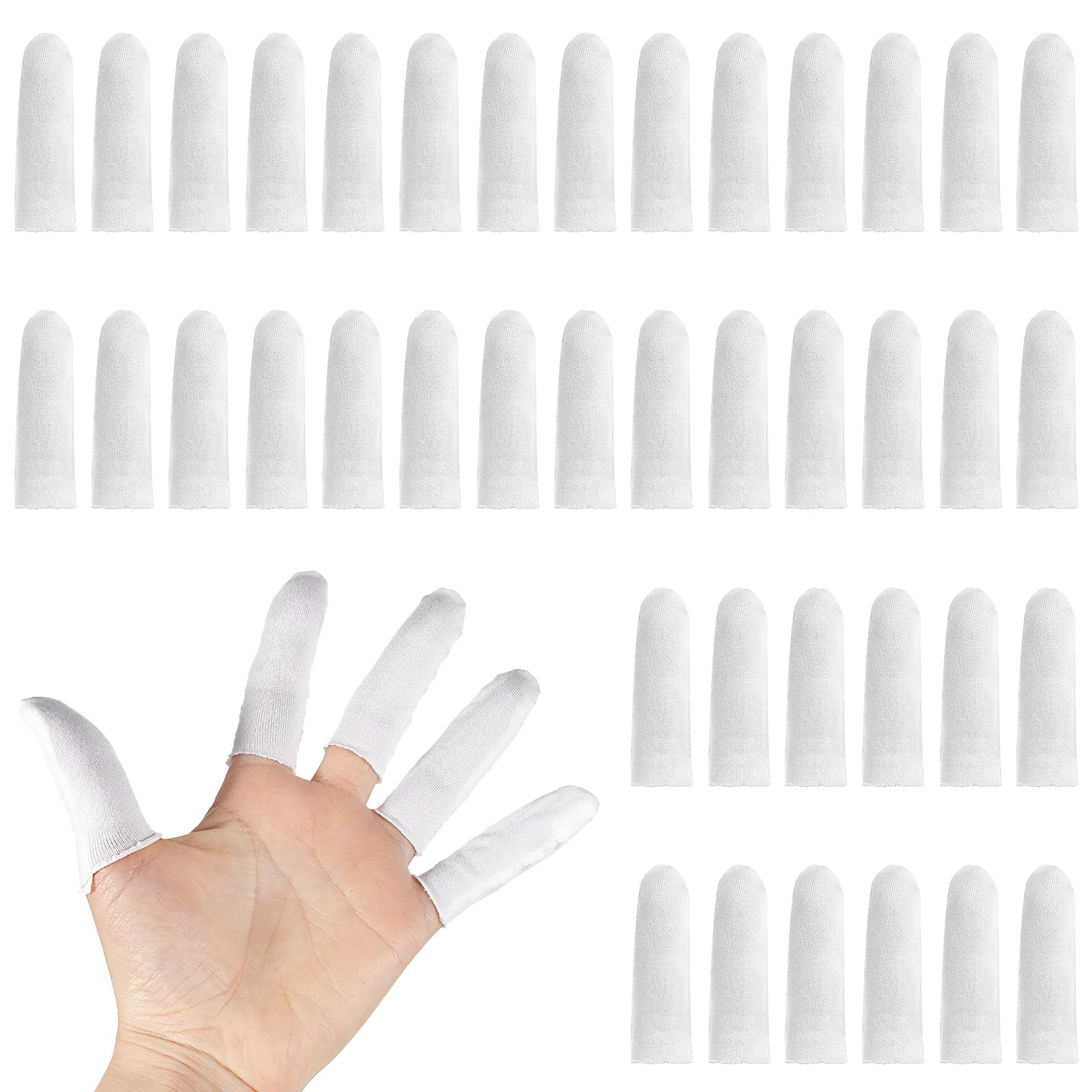 Amazon.com: 100Pcs Cotton Finger Cots, Elastic Finger Sleeves ...