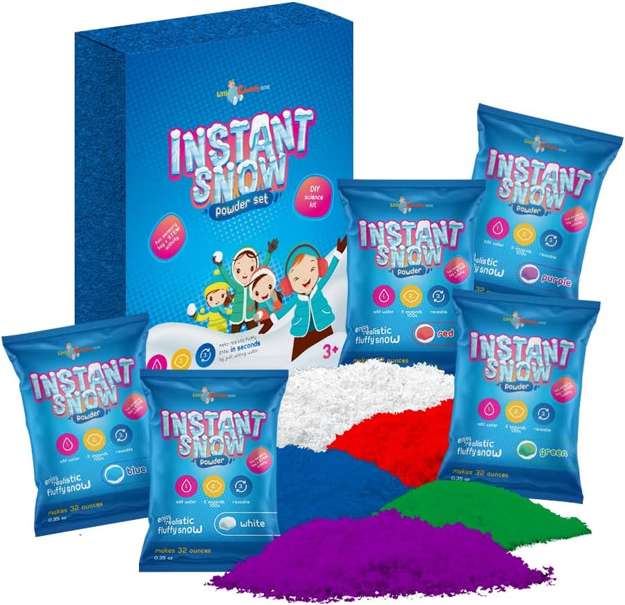 LITTLE CHUBBY ONE Instant Snow Powder Set - 25 Bags.35oz Artificial ...