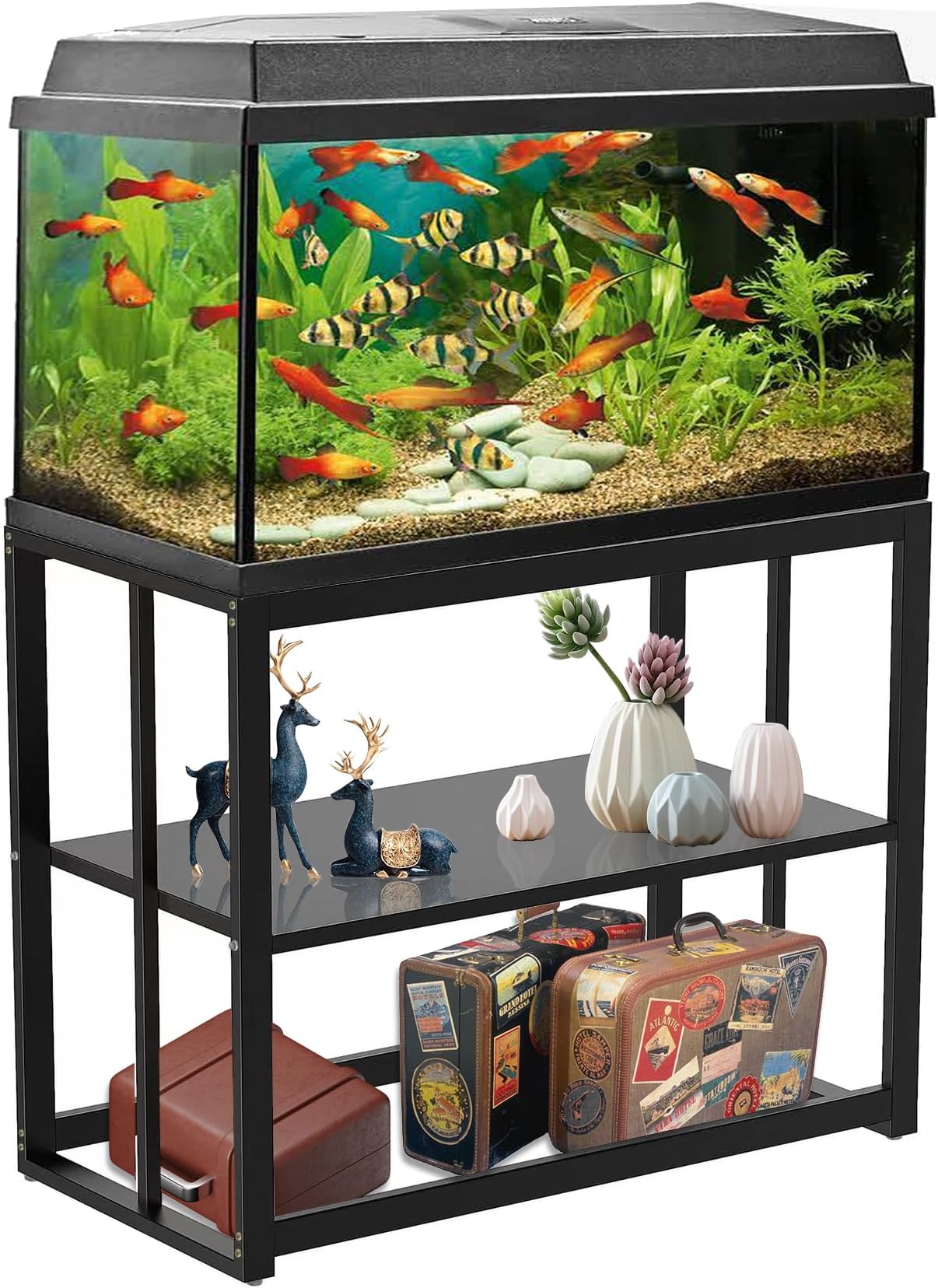 Amazon.com : SMONTER Aquarium Stand 40 Gallon Metal Fish Tank Stand ...