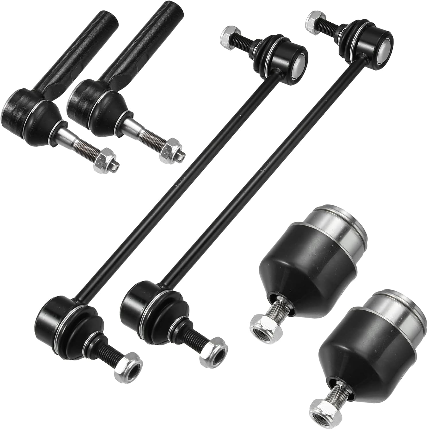 Amazon.com: X AUTOHAUX 6pcs Front Outer Tie Rod End Links Sway Bar ...