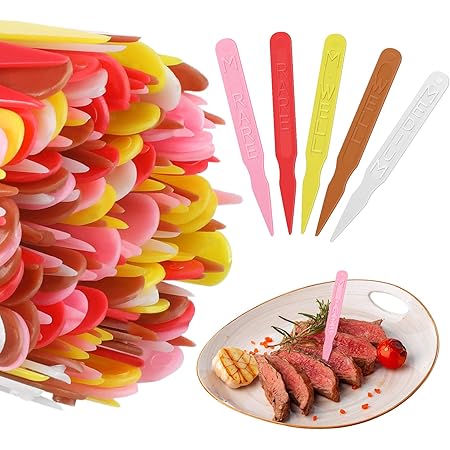 Amazon.com : Geetery 1000 Pcs 3" Plastic Steak Marker Plastic Meat ...