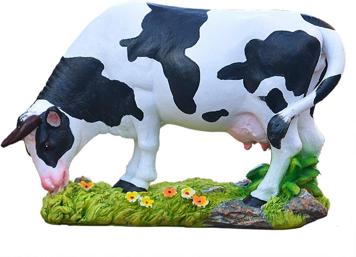 Amazon.com: PHNAM Cow Sculpture, Collection of Resin Garden Sculptures ...