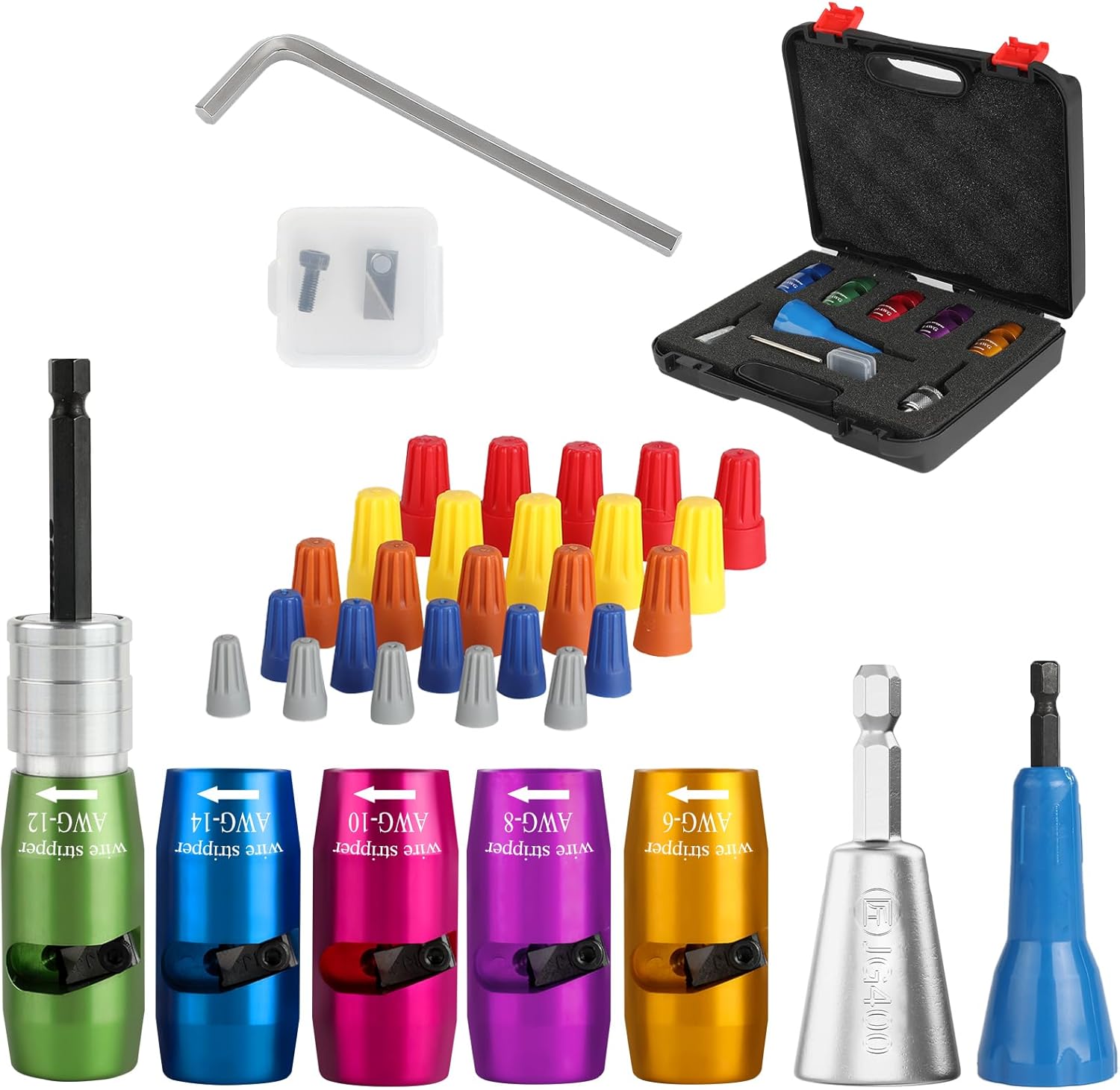 Amazon.com: Heavy Duty Wire Stripper Tool for Drill for AWG 6-14 Gauge ...