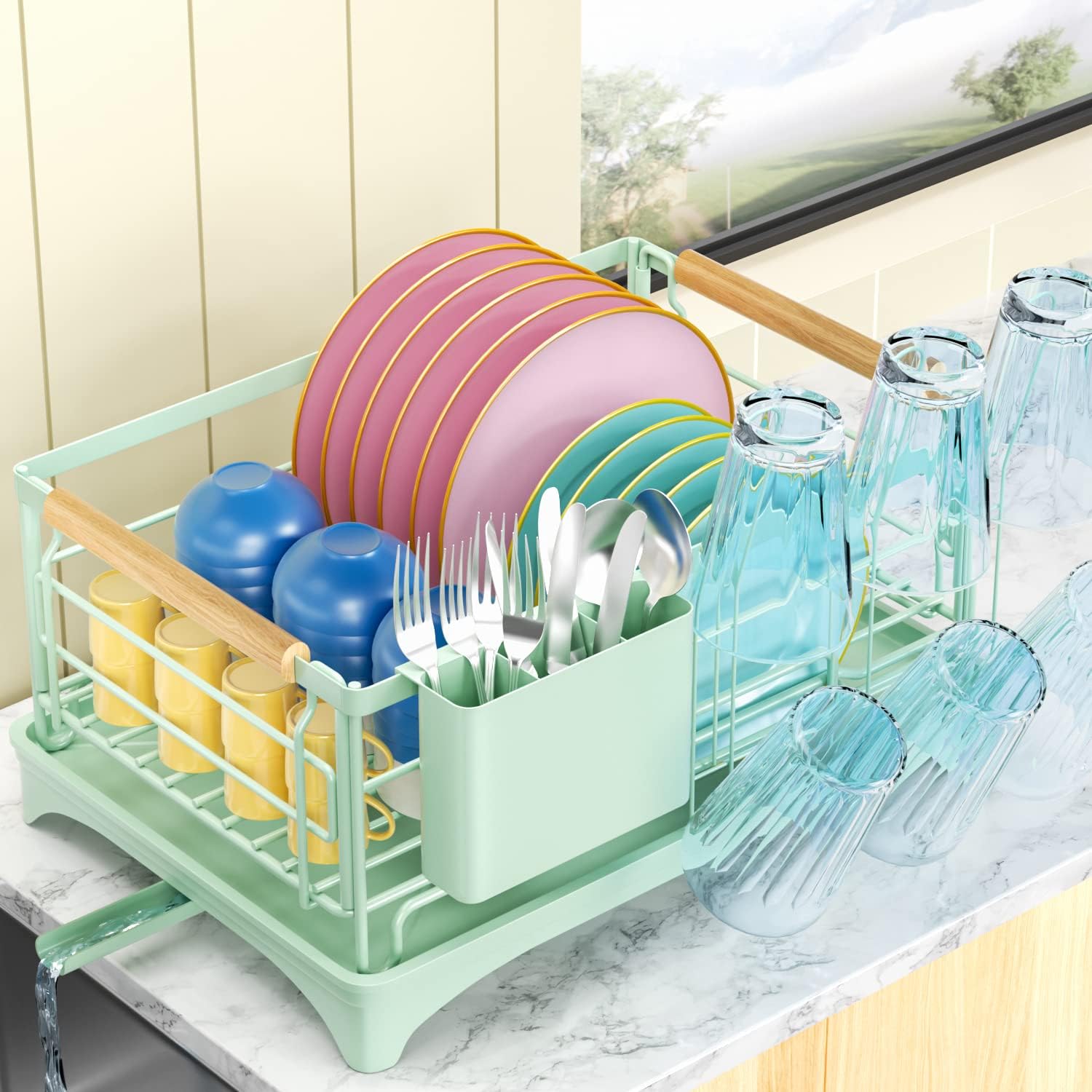 Amazon.com - G-TING Dish Drying Rack, Dish Rack for Kitchen Counter ...