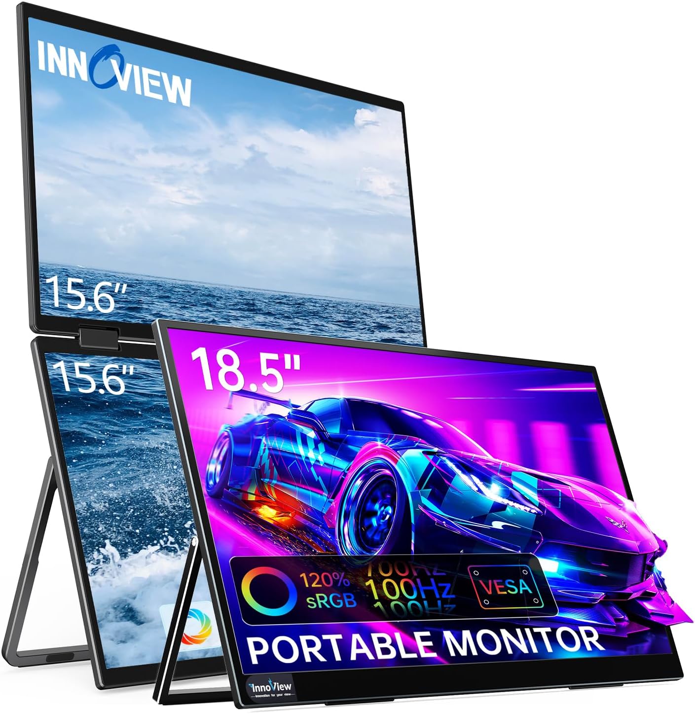 Amazon.com: InnoView Portable Monitor 15.6" 1080P & 18.5" Laptop Screen ...
